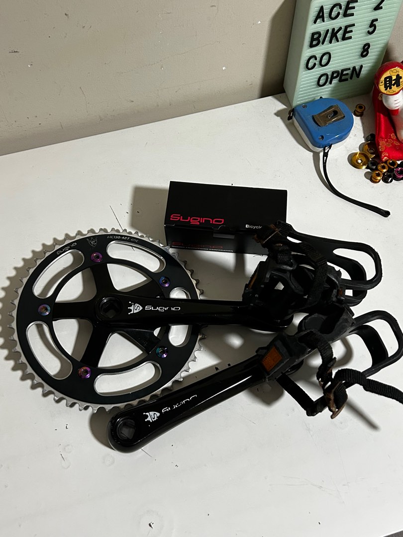 Sugino RD4 Track Crankset for fixie, Sports Equipment, Bicycles & Parts, Parts & Accessories on ...