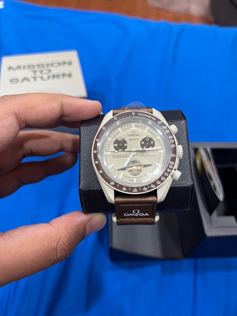 Swatch X Omega Saturn Speedmaster, Luxury, Watches on Carousell