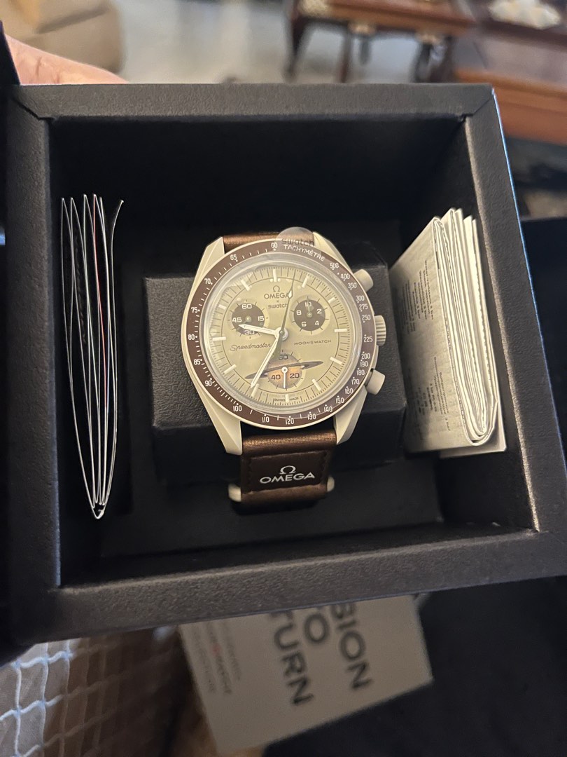 Swatch X Omega Saturn Speedmaster, Luxury, Watches on Carousell