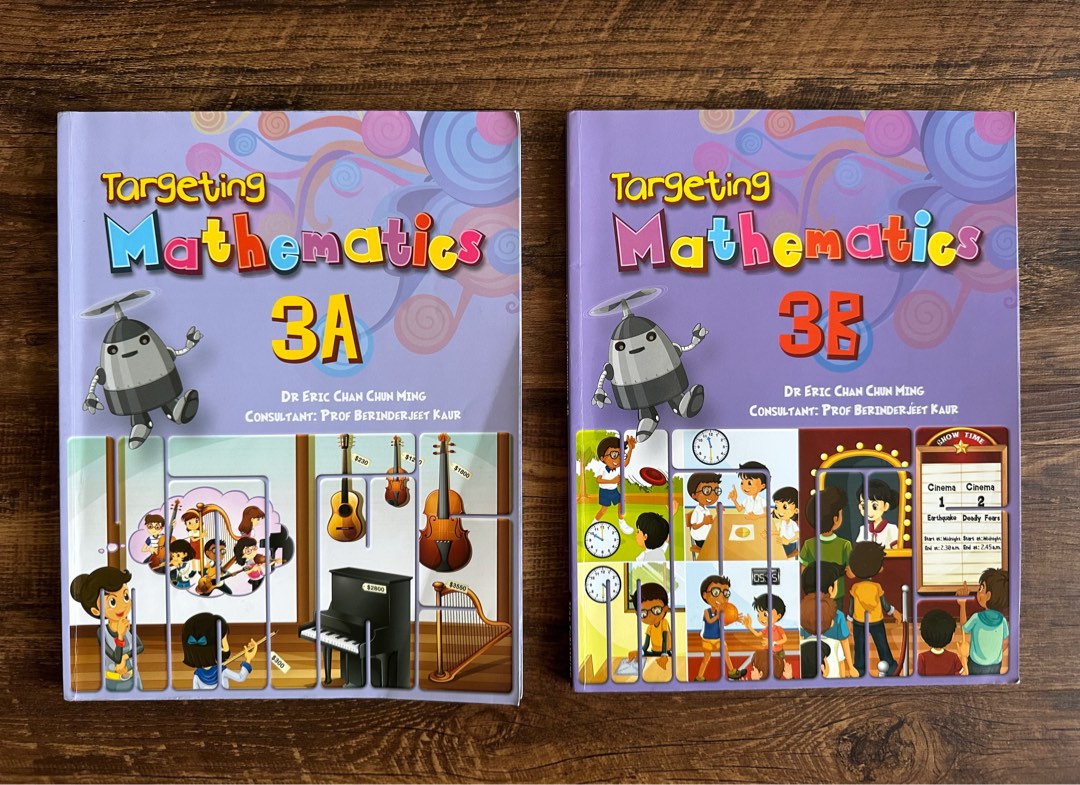 Targeting Math/Mathematics 3A 3B P3 textbook workbook Brand New ...