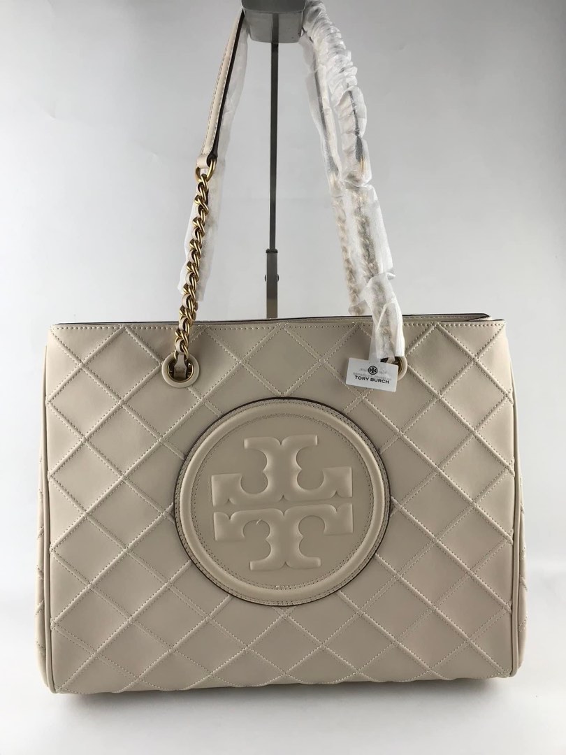 TB Fleming White, Women's Fashion, Bags & Wallets, Tote Bags on Carousell