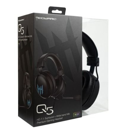 Tecware Q2 / Q5 RGB Over Ear Gaming Headset with Mic, Wired USB 7.1 ...