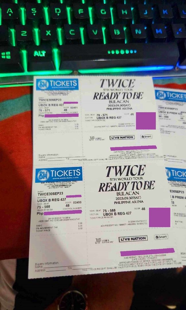 Twice Ready to Be, Tickets & Vouchers, Event Tickets on Carousell