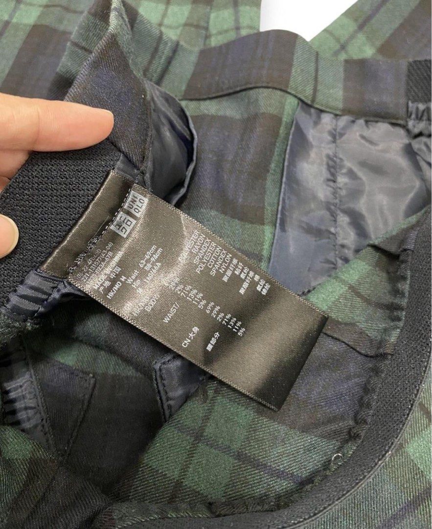 Uniqlo Ezy Ankle Grid Pants, Women's Fashion, Bottoms, Other Bottoms on ...