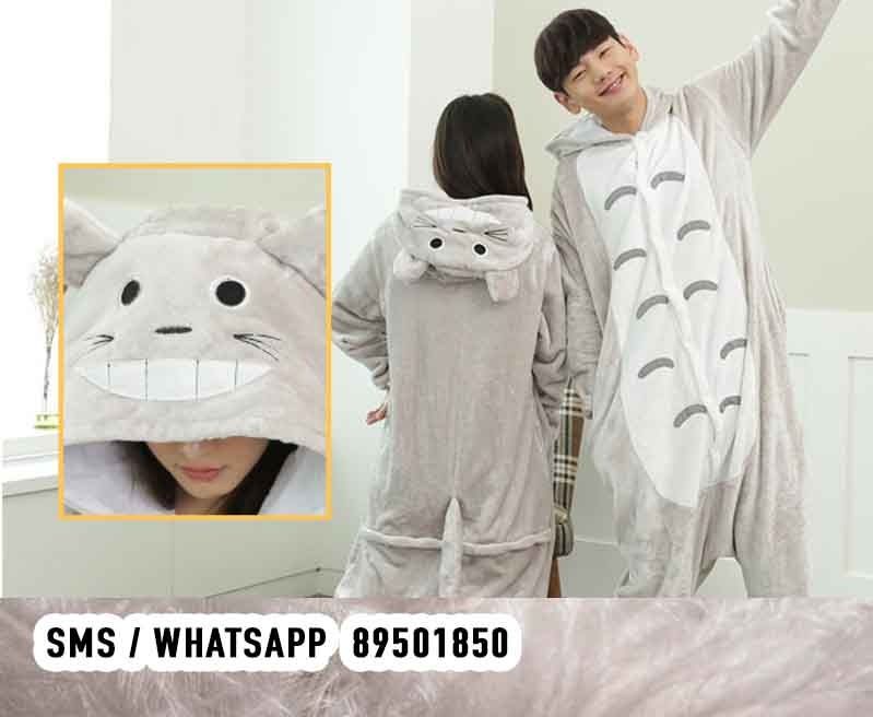 Unisex Kigurumi Unicorn Stitch Panda Pikachu Totoro Tiger Cartoon Flannel Pajamas Women Men ...