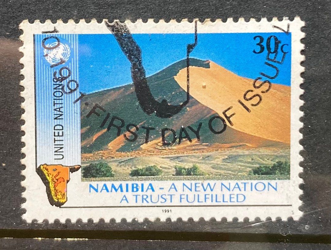 United Nations - 3 used stamps on founding of Namibia in 1990 , Hobbies ...