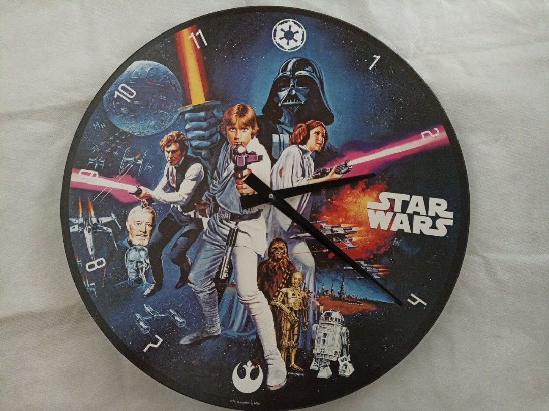 Vandor Star Wars Clock 13.5", Furniture & Home Living, Home Decor ...