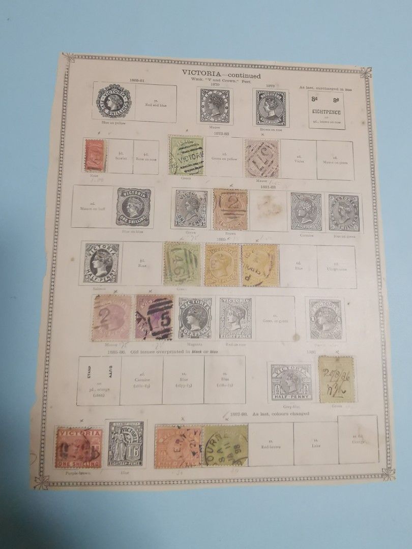 Victoria - continued 1873-1901, Hobbies & Toys, Memorabilia & Collectibles, Stamps & Prints on ...