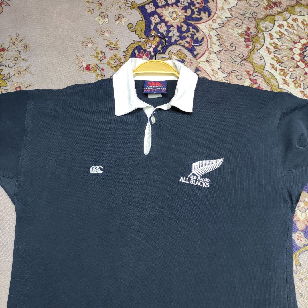 vintage 80s Canterbury all BLACK rugby polo, Men's Fashion, Coats ...