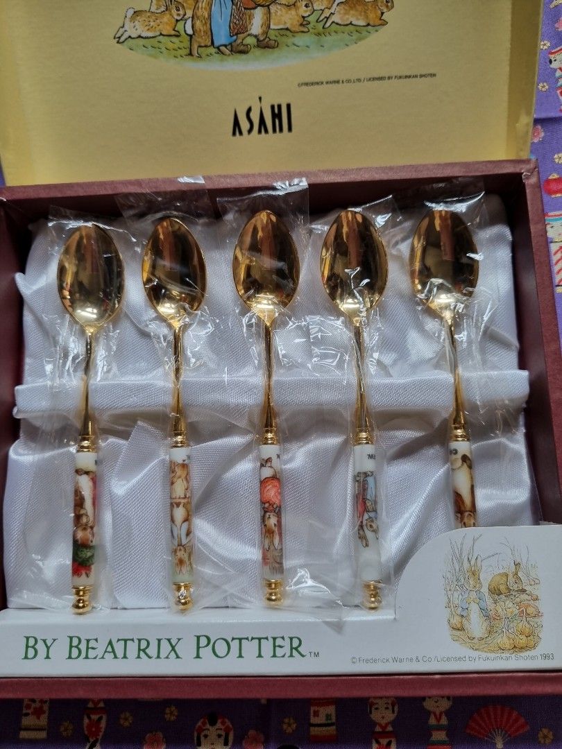 Vintage Asahi Peter Rabbit Spoons, Furniture & Home Living, Kitchenware ...