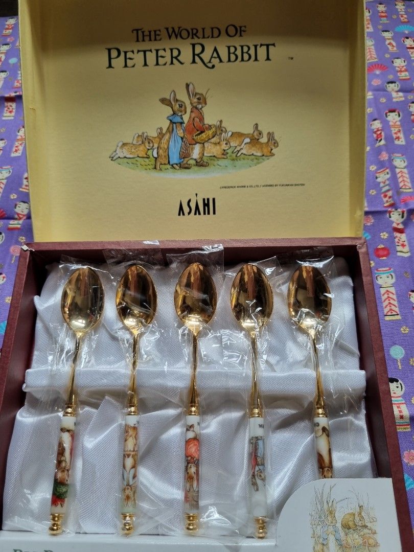 Vintage Asahi Peter Rabbit Spoons, Furniture & Home Living, Kitchenware ...