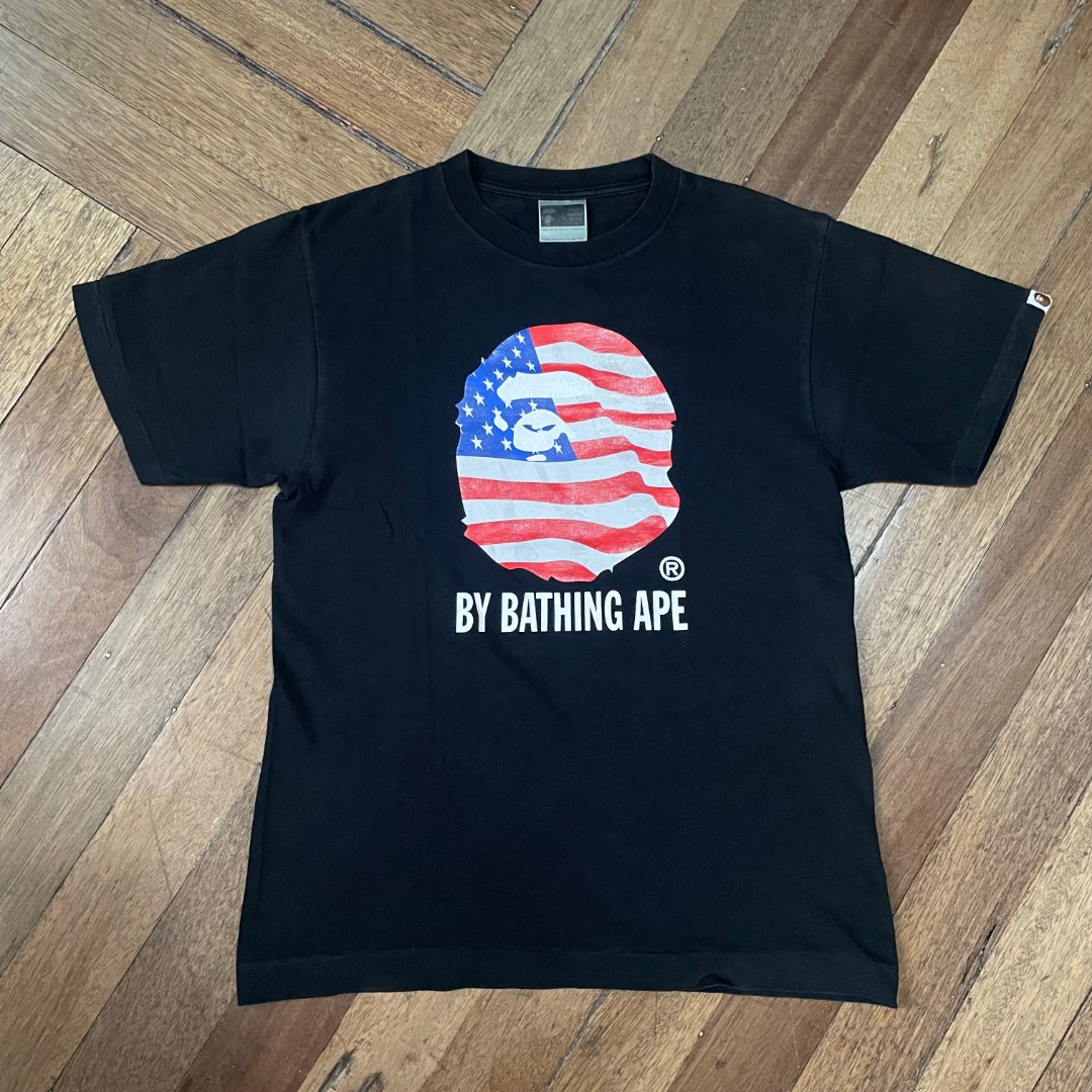 Vintage Bape USA Logo, Men's Fashion, Tops & Sets, Tshirts & Polo ...