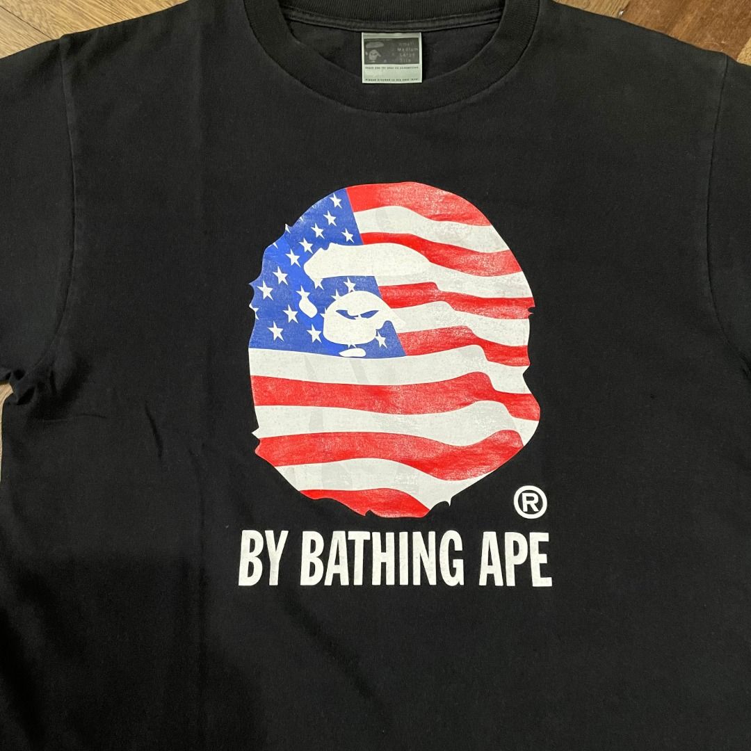 Vintage Bape USA Logo, Men's Fashion, Tops & Sets, Tshirts & Polo ...