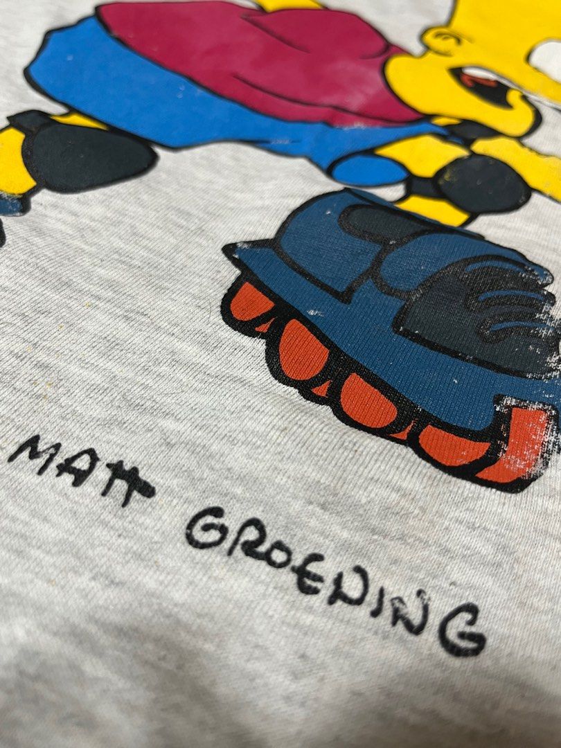 VINTAGE BART SIMPSON ROLLERBART OFFICIAL MATT GROENING RINGER TEE/KEITH ...