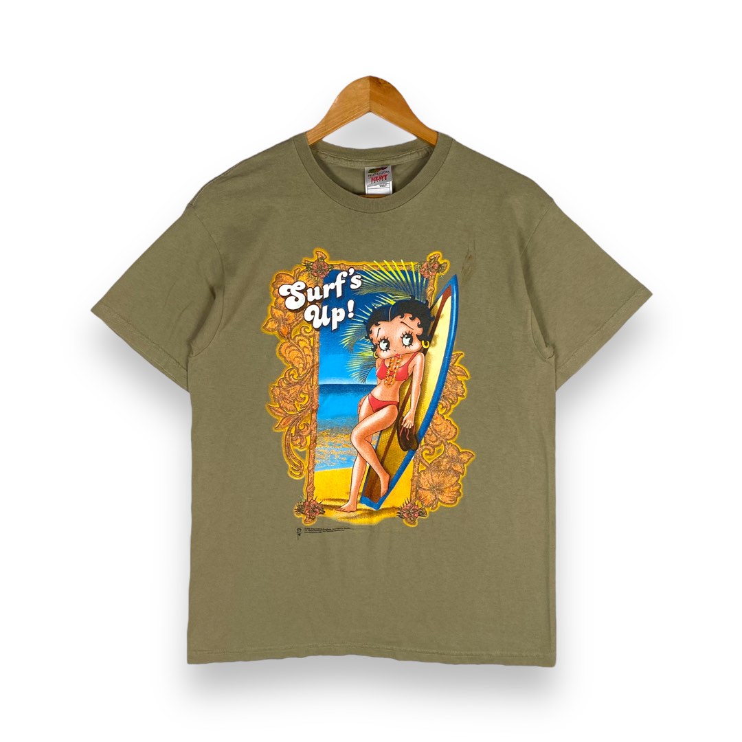 Vintage BETTY BOOP SURF'S UP T Shirt Cartoon Streetwear, Men's Fashion, Activewear on Carousell