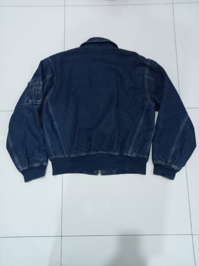 Vintage bomber jacket BOBSON Denim, Audio, Earphones on Carousell