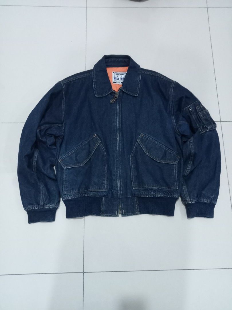 Vintage bomber jacket BOBSON Denim, Audio, Earphones on Carousell