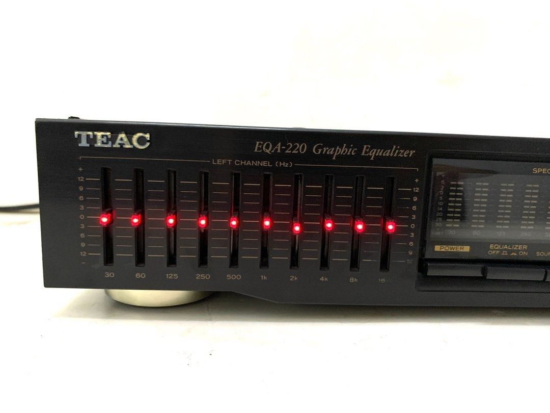 VINTAGE TEAC EQA 220 10 Band Graphic Equalizer EQ w Spectrum Analyzer ...