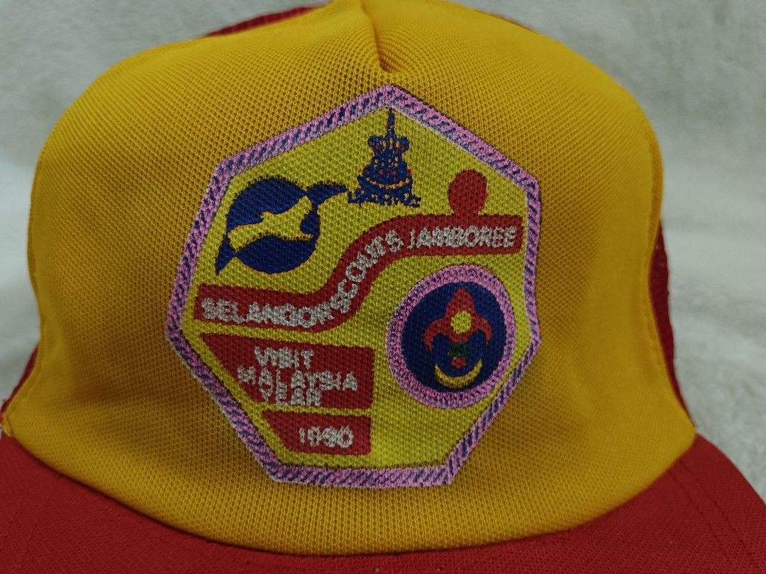 Vintage topi cap pengakap jamboree lama 1990 selangor, Men's Fashion ...