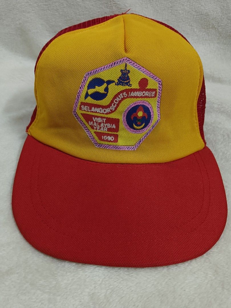 Vintage topi cap pengakap jamboree lama 1990 selangor, Men's Fashion ...