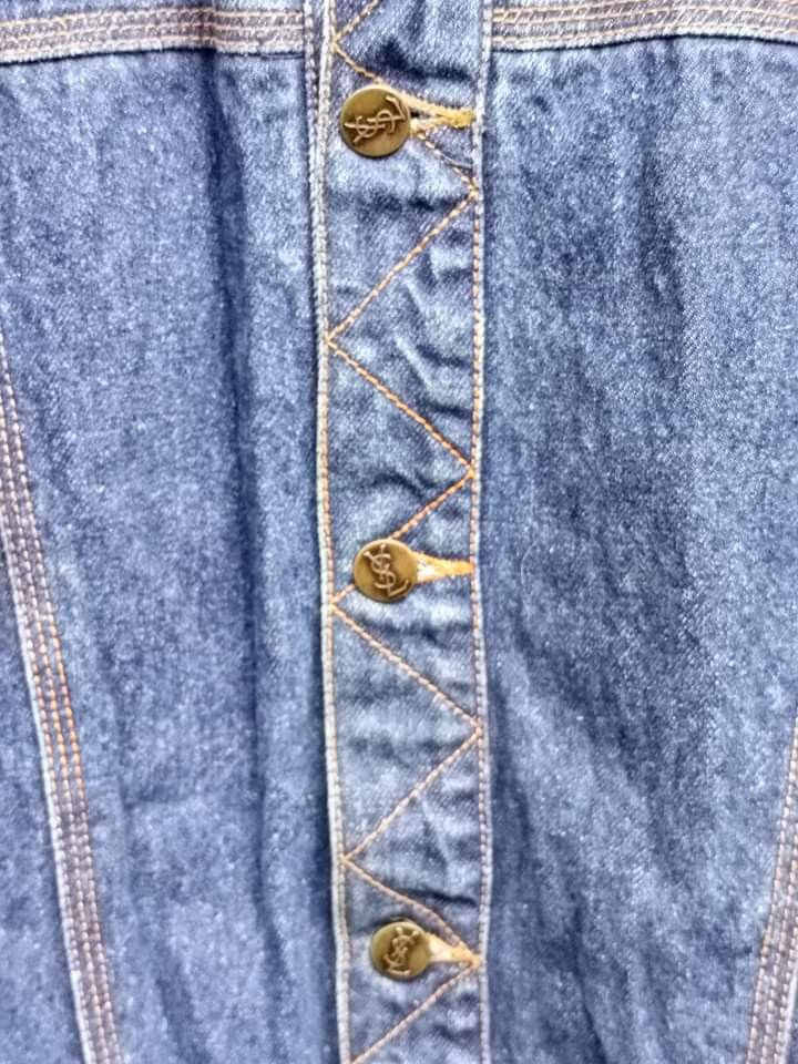 Vintage YSL Denim Jacket, Men's Fashion, Coats, Jackets and Outerwear ...