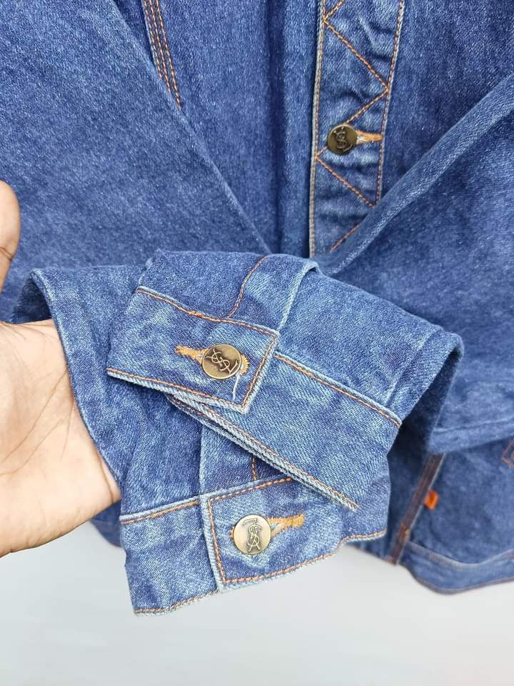 Vintage YSL Denim Jacket, Men's Fashion, Coats, Jackets and Outerwear ...