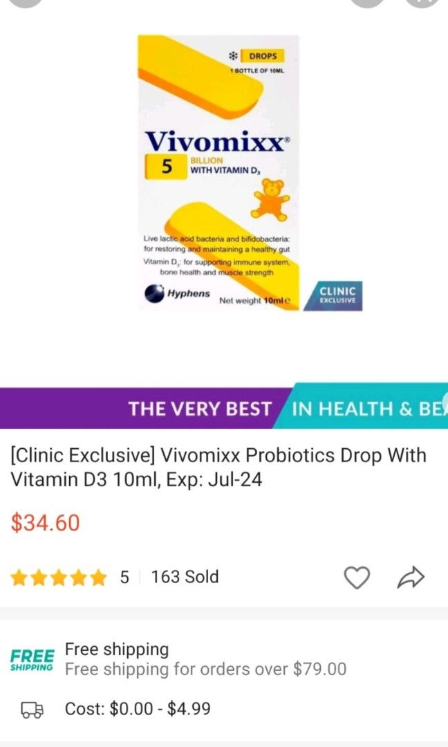 Vivomixx probiotic drop for kids, Health & Nutrition, Health ...