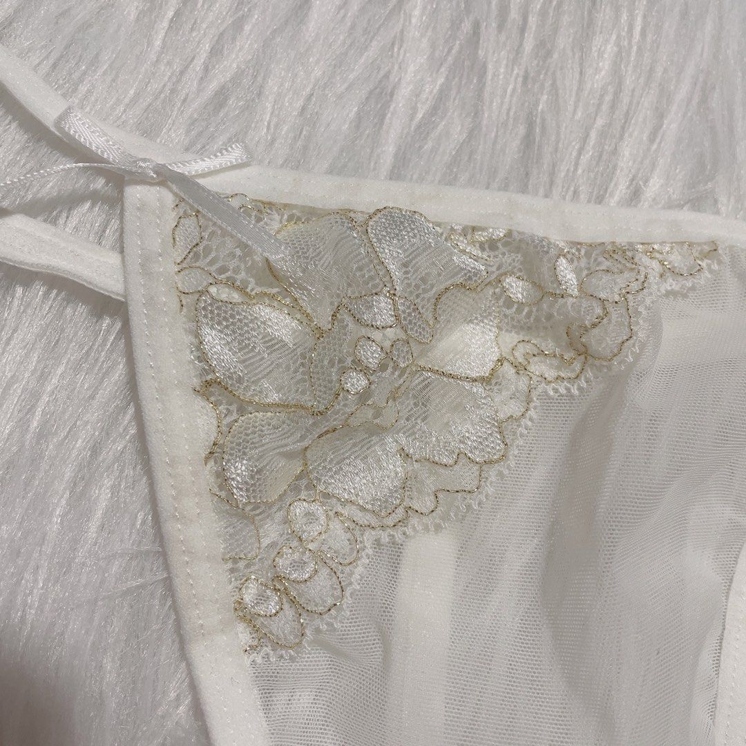 White Lace G String, Women's Fashion, New Undergarments & Loungewear on ...