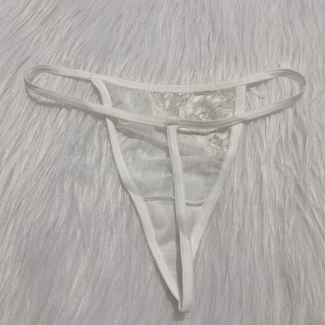 White Lace G String, Women's Fashion, New Undergarments & Loungewear on ...