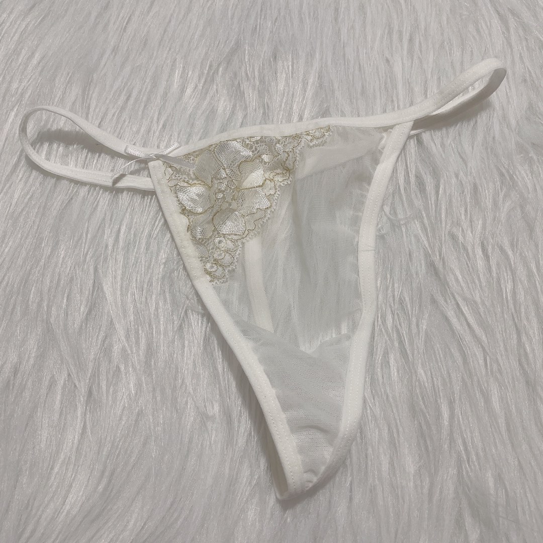 White Lace G String, Women's Fashion, New Undergarments & Loungewear on ...