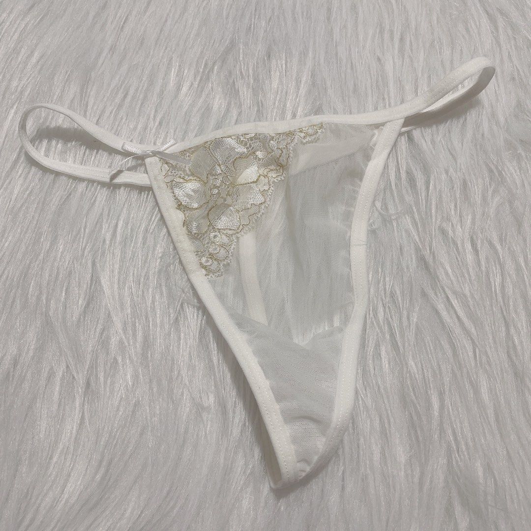 White Lace G String, Women's Fashion, New Undergarments & Loungewear on ...