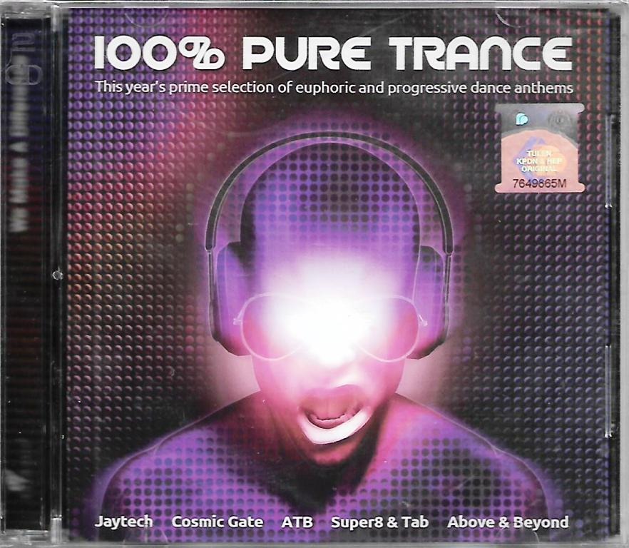 100% Pure Trance 2CD Prime Selection of Euphoric & Progressive Dance Anthems Jaytech Cosmic Gate ...