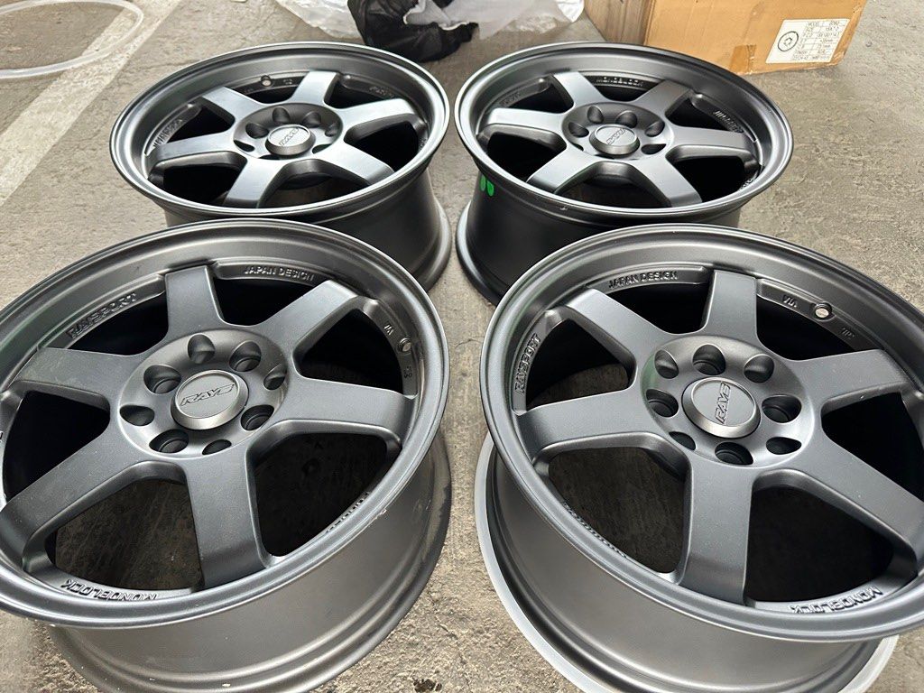 15” Rays TE37 design Gunmetal code 6082 Bnew mags 4Holes pcd100-114 ...