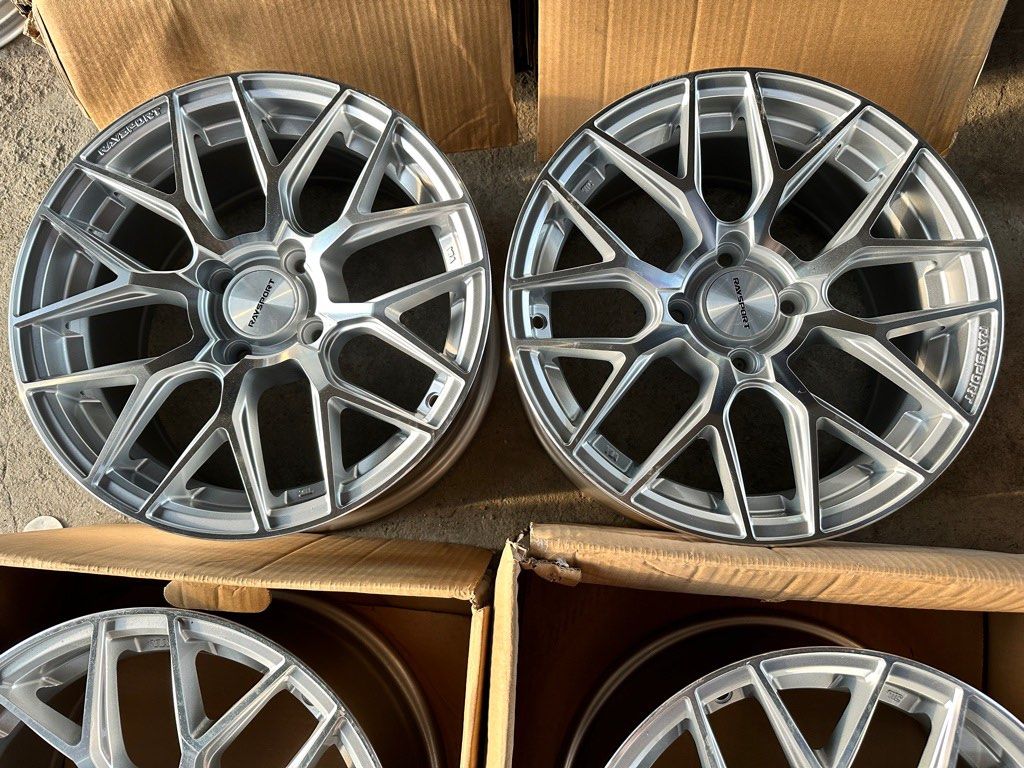 15” Raysport 479 Mags Silver 4Holes pcd 100 Brandnew, Car Parts ...