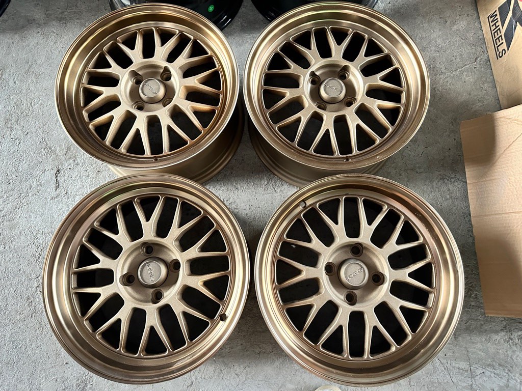 15” Volkracing 21A bronze mags code YL8118 4Holes pcd 100 Bnew, Car ...