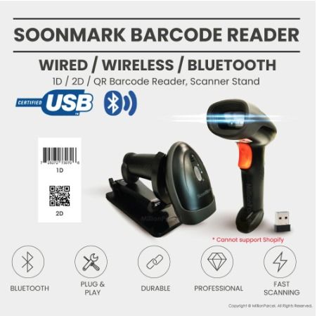 1D/2D Barcode Scanner | Wireless Scanner | Bluetooth Scanner | For ...