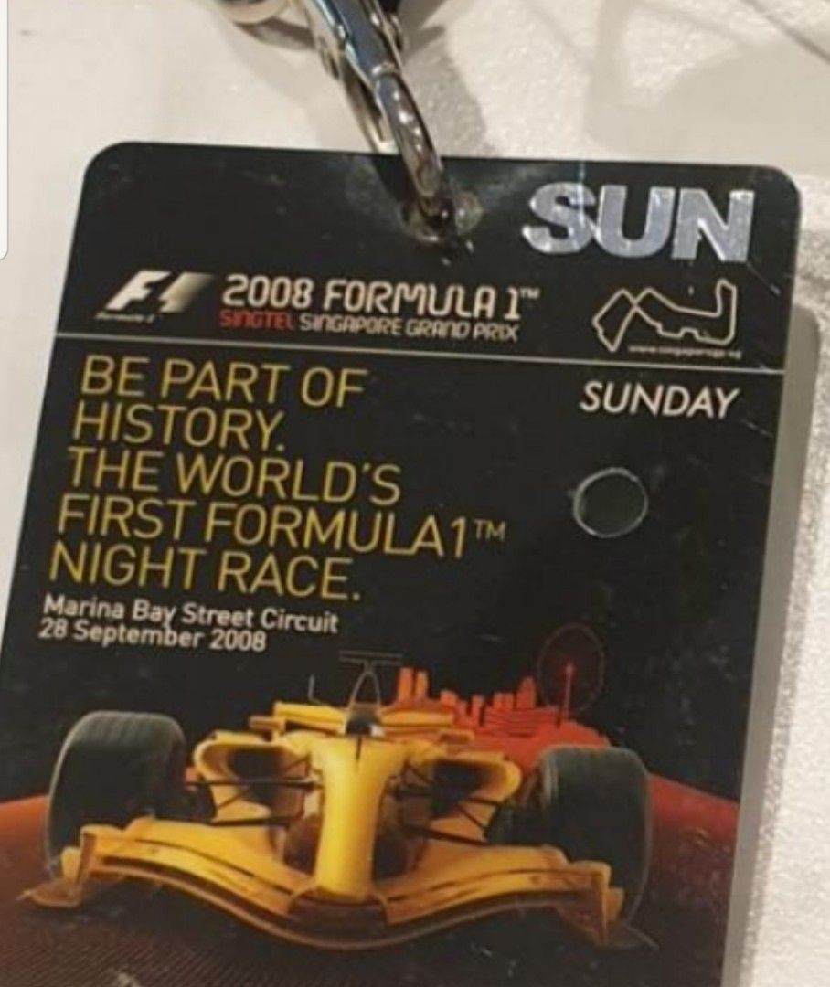 2008 First F1 Pass, Hobbies & Toys, Memorabilia & Collectibles, Vintage ...