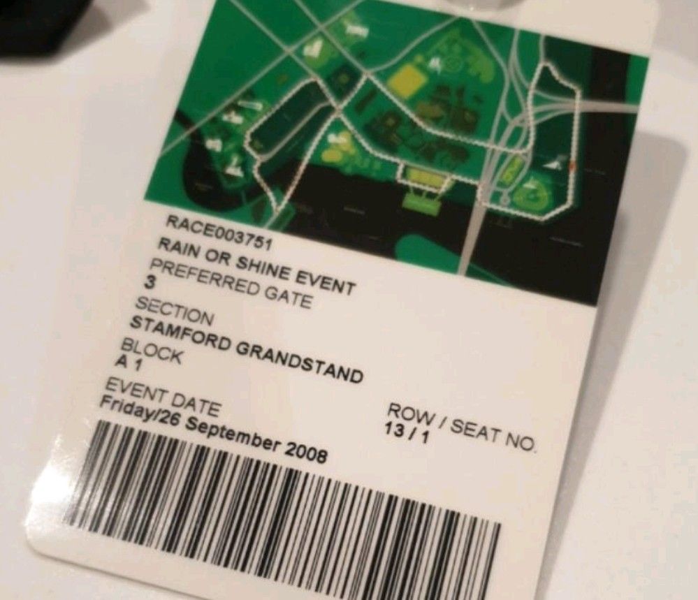 2008 First F1 Pass, Hobbies & Toys, Memorabilia & Collectibles, Vintage ...