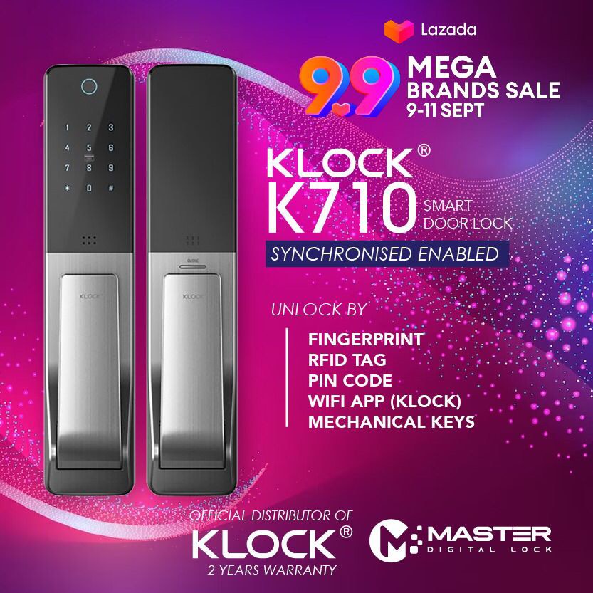 2021 LATEST KLOCK K710 WIFI DIGITAL DOOR LOCK WITH INSTALLATION (BY ...