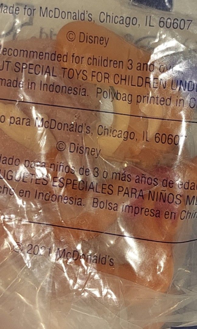 2021 Walt Disney World 50 Aladdin's Abu Mcdonald's Happy Meal ...