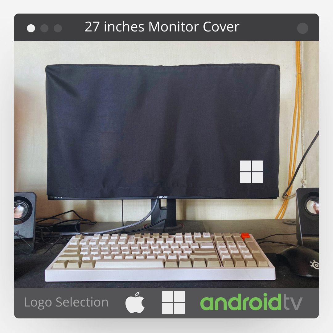 27" Monitor or TV Cover for Windows Android Smart Apple TV Flat Screen ...