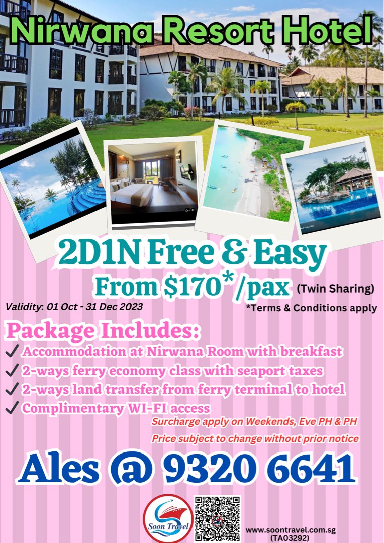 2D1N Nirwana Resort Hotel Free & Easy, Announcements on Carousell