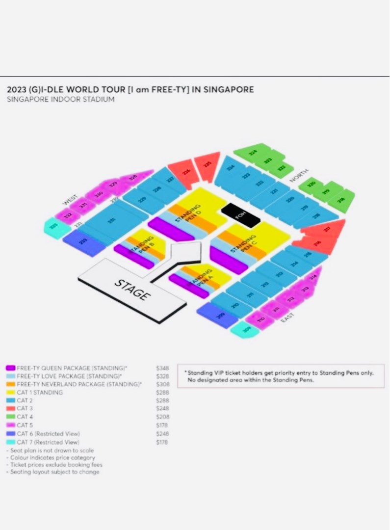 (G)IDLE I AM FREE-TY WORLD TOUR CAT 1. STANDING PEN D. Physical tickets ...
