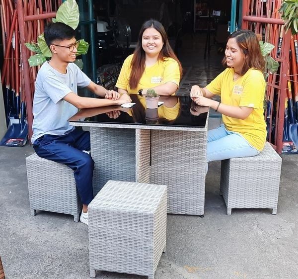 4 Seater Cube Space Saving Dining Set Gray, Furniture & Home Living ...
