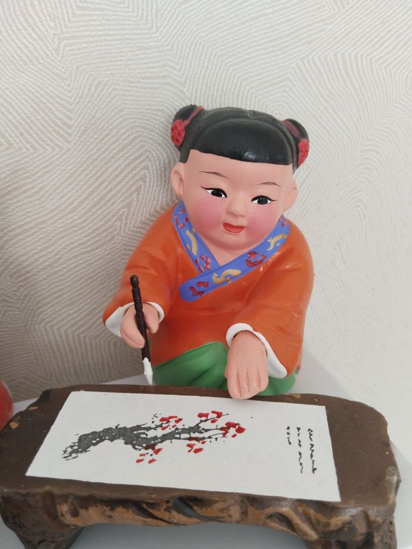 琴棋书画 Chinese clay figurines set, Hobbies & Toys, Memorabilia ...