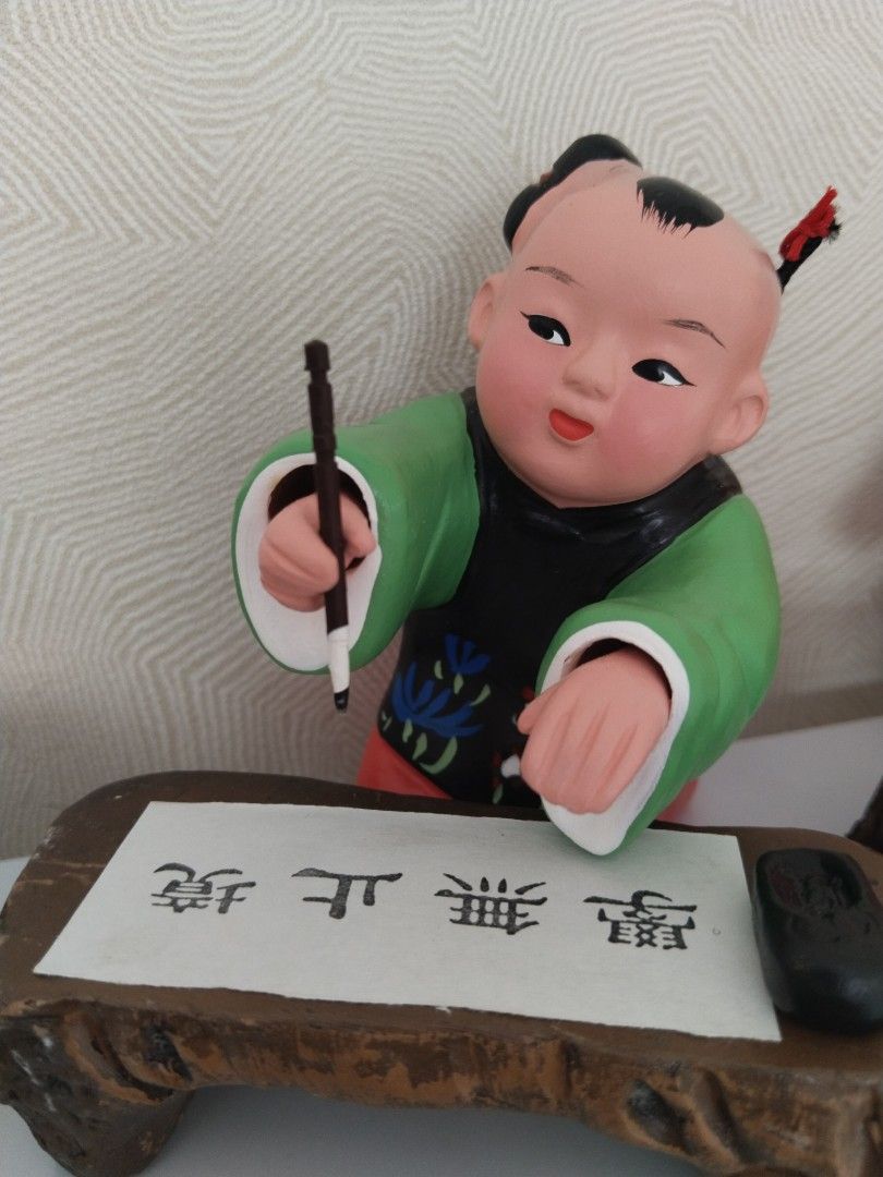 琴棋书画 Chinese clay figurines set, Hobbies & Toys, Memorabilia ...