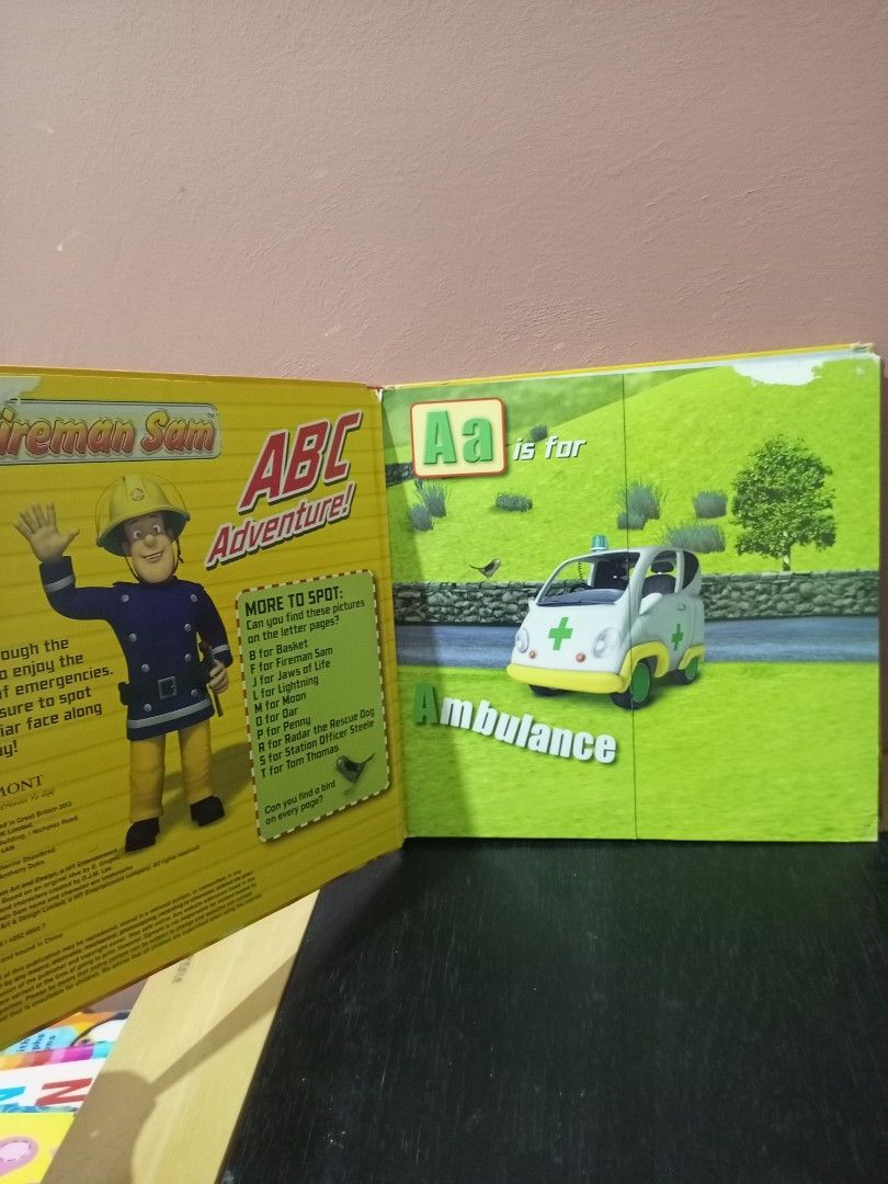 ABC Adventure Fireman Sam, Buku & Alat Tulis, Buku Anak-Anak di Carousell
