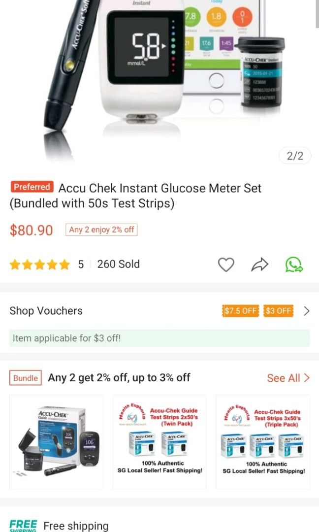 Accu-Chek Instant lancing system, Health & Nutrition, Health Monitors ...