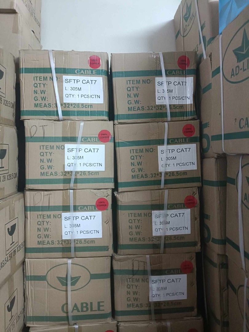 AD-LINK SFTP Cat7 23AWG Pure Copper 305M-Blue, Video Gaming, Gaming ...