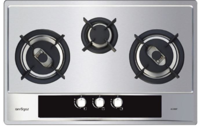 Aerogaz AZ-383SF 80CM 3 Burner stainless steel gas Cooker Hob | Express ...